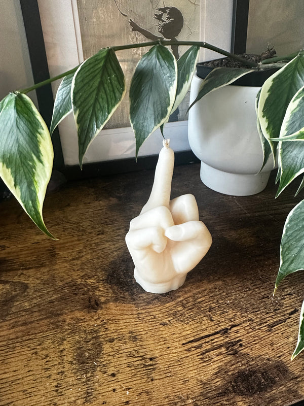 Middle finger candle – Eleventh Hour Collection